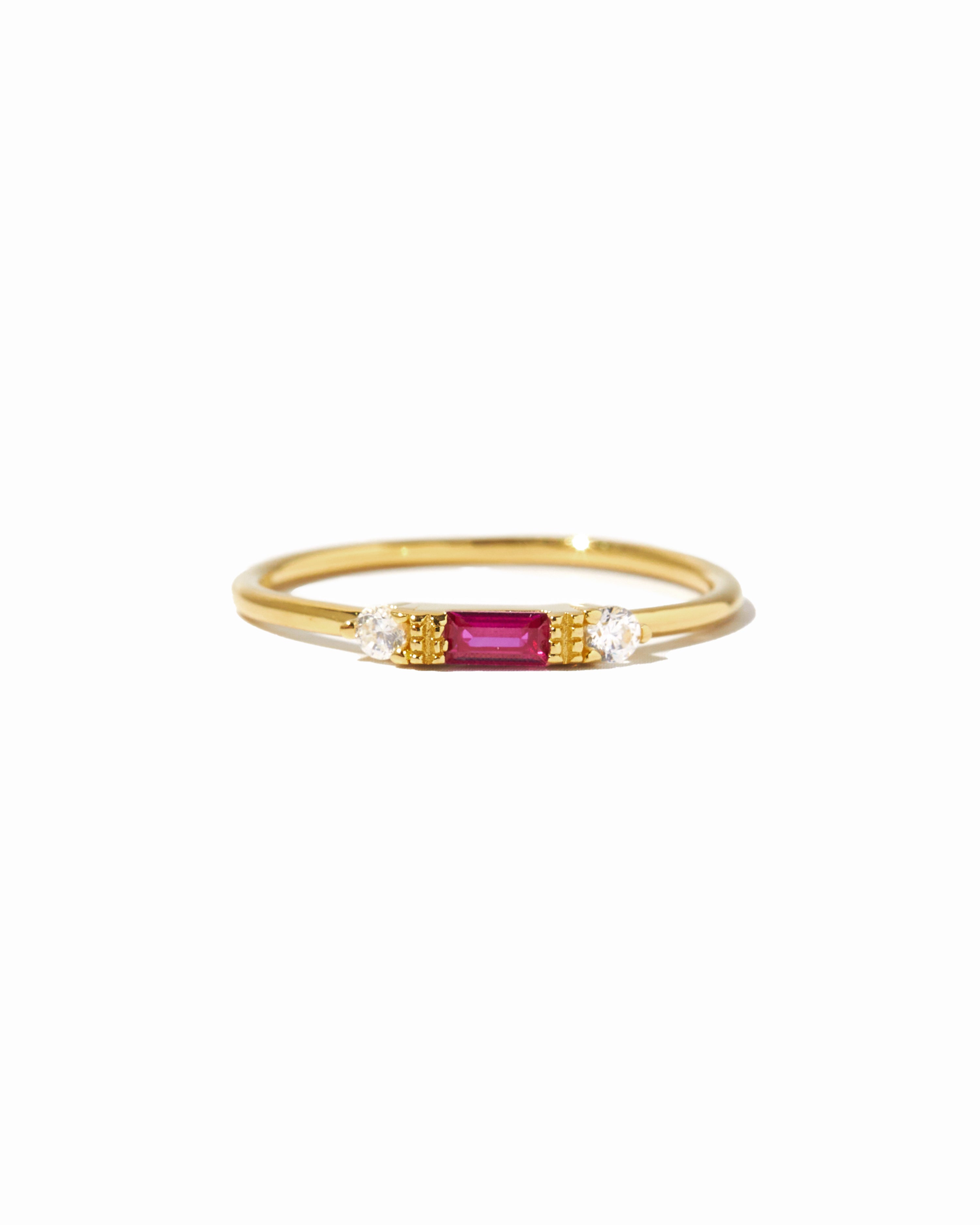 Ruby Baguette Ring | Sami Jewels