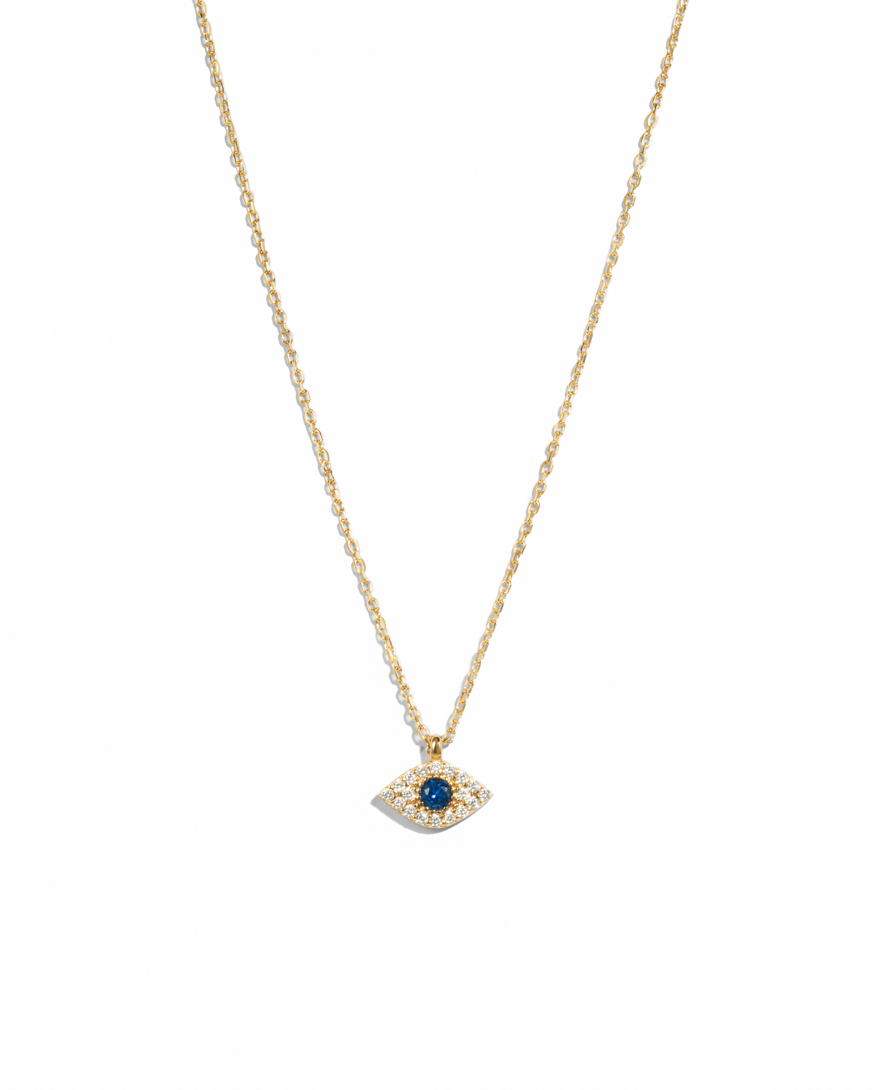 Sapphire Evil Eye Necklace – Sami Jewels