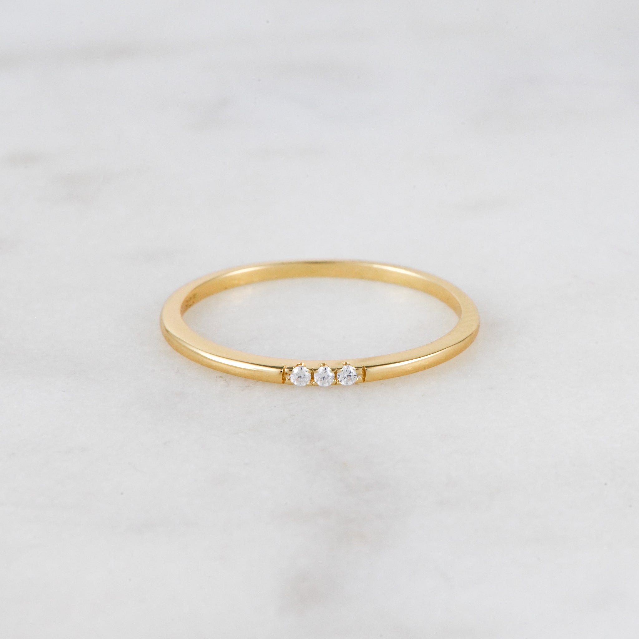 3 Stone CZ Ring – Sami Jewels