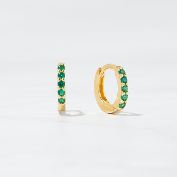 Emerald CZ Huggies – Sami Jewels